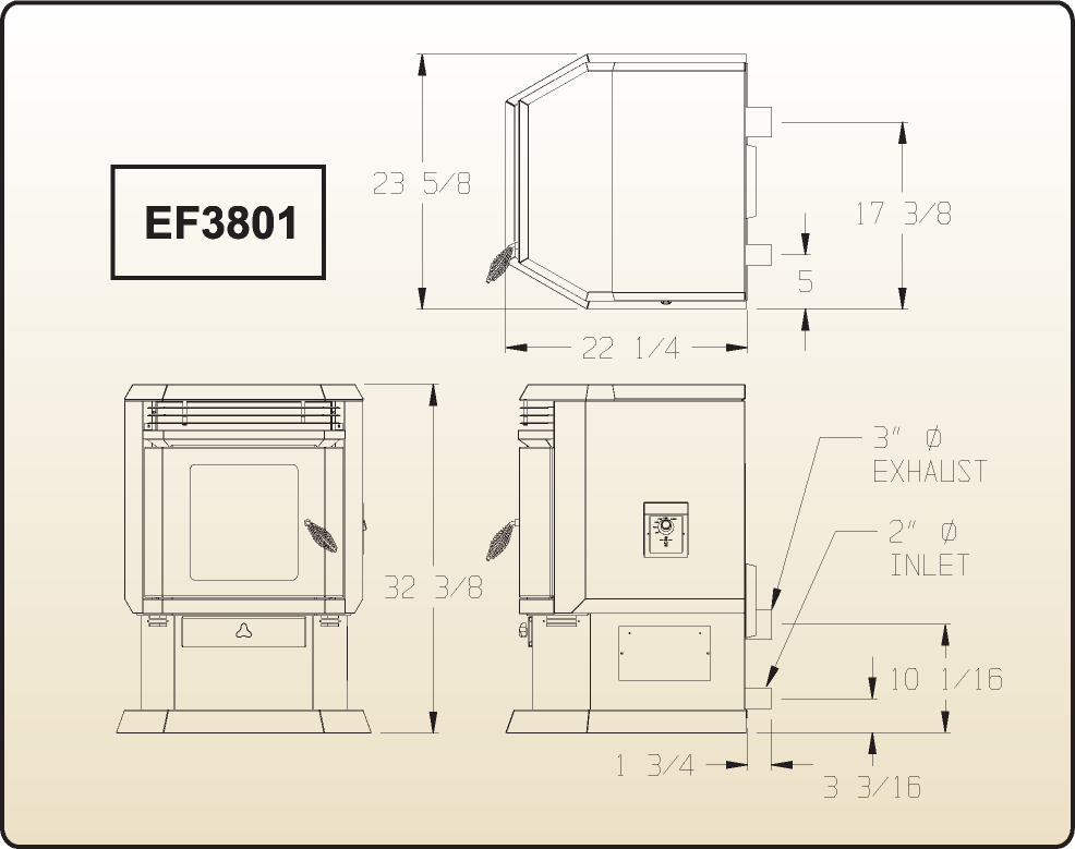 EF3801 EasyFire Pellet Stoves Warwick RI Rhode Island